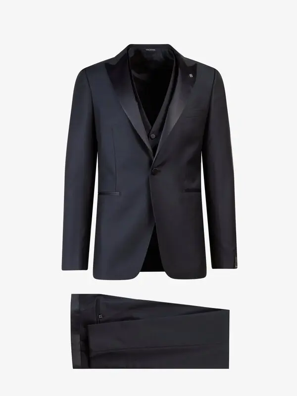 Tagliatore Virgin Wool Tuxedo With Vest