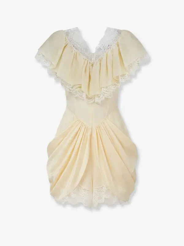 Chloé Silk Jumpsuit With Lace Details