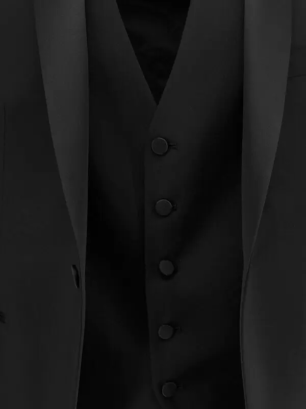 Tagliatore Virgin Wool Tuxedo With Vest