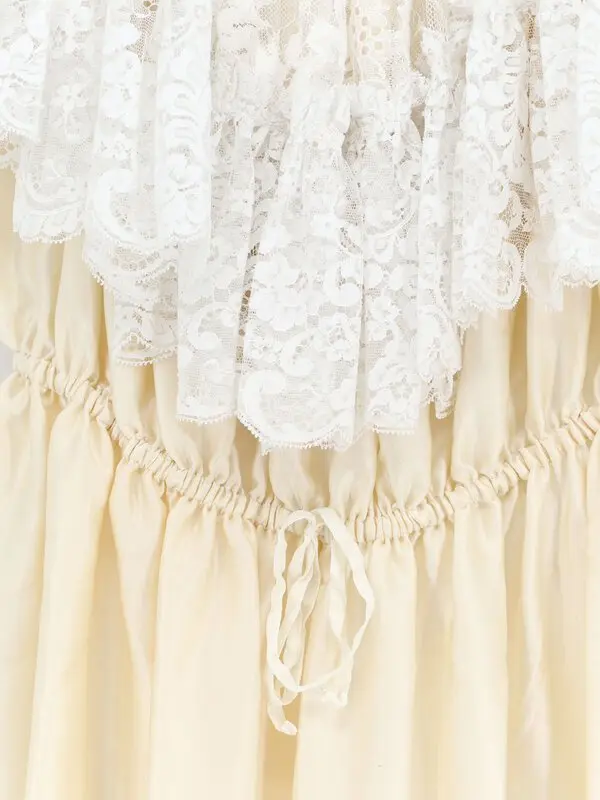 Chloé Silk Jumpsuit With Lace Ruffles