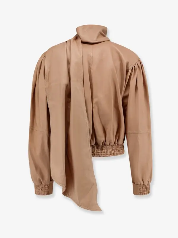 Chloé Leather Jacket With Stitched Profiles