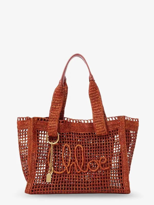 Chloé Eastwest Summer Banana Raffia Shoulder Bag - Brown