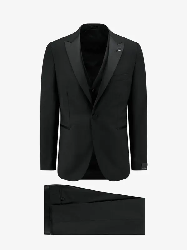 Tagliatore Virgin Wool Tuxedo With Vest