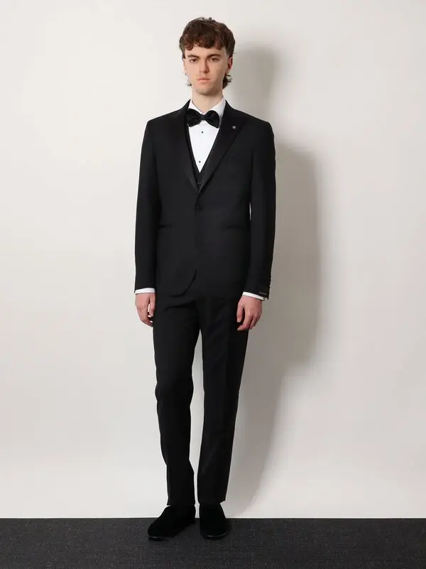 Tagliatore Virgin Wool Tuxedo With Vest