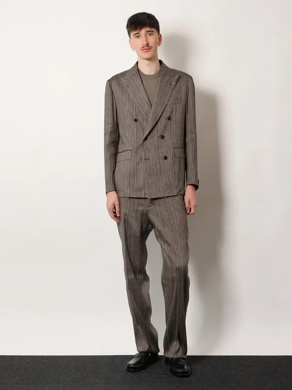 Tagliatore Doublebreasted Linen Blend Suit