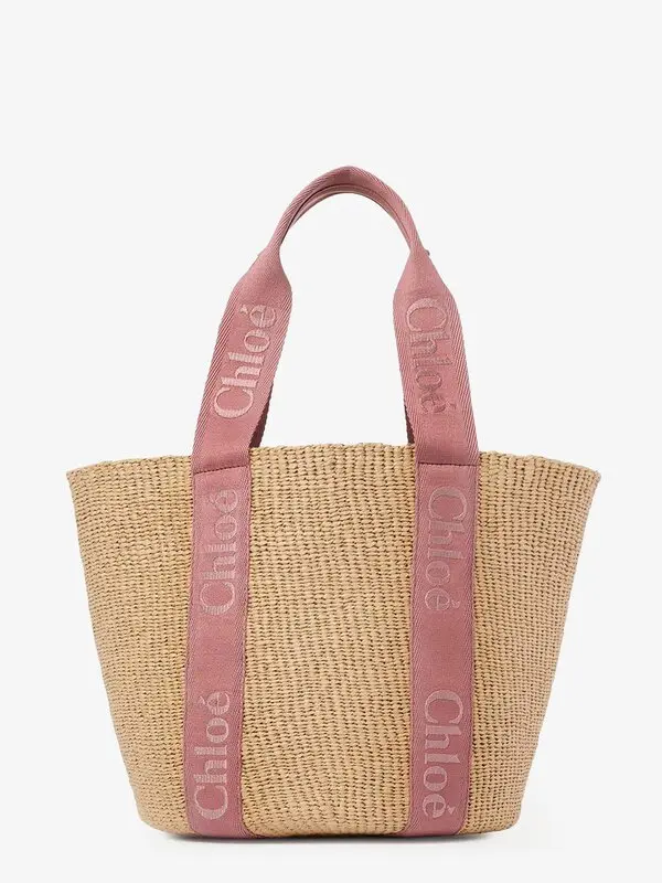 Chloé Woody Raffia Shoulder Bag