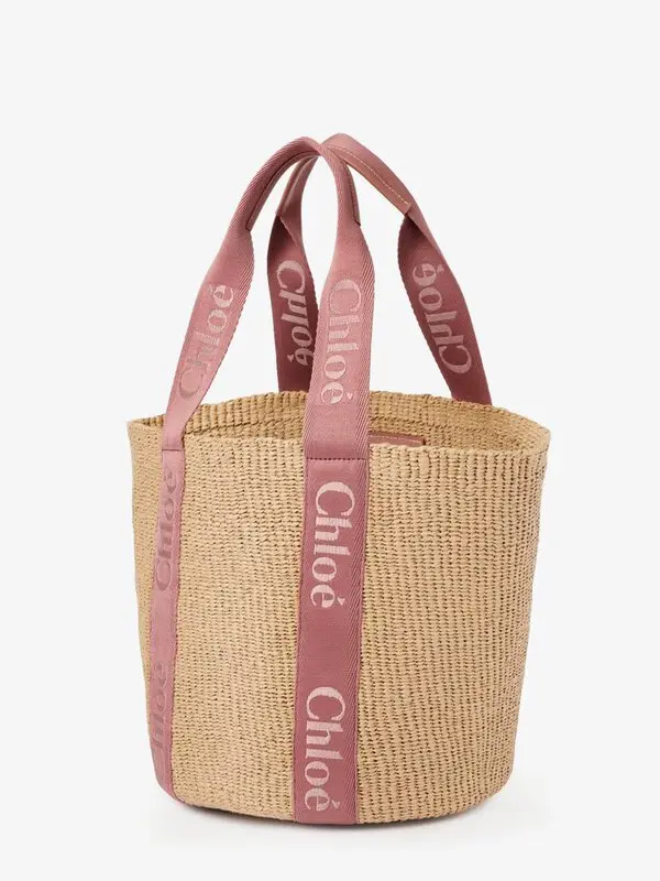 Chloé Woody Raffia Shoulder Bag