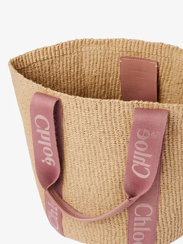 Chloé Woody Raffia Shoulder Bag