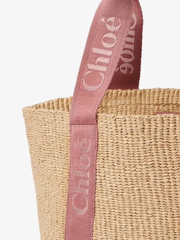 Chloé Woody Raffia Shoulder Bag