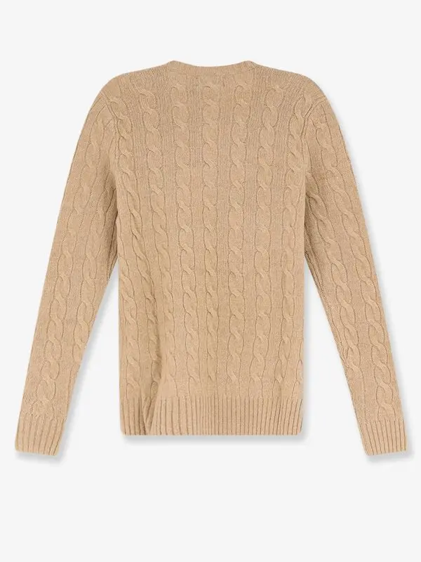 Polo Ralph Lauren Wool And Cashmere Cable-knit V-neck Sweater