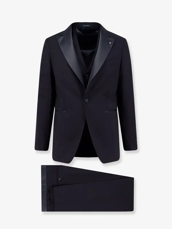 Tagliatore Virgin Wool Tuxedo With Vest