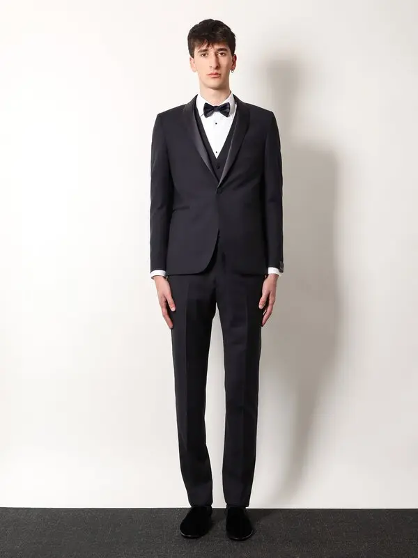Tagliatore Virgin Wool Tuxedo With Vest