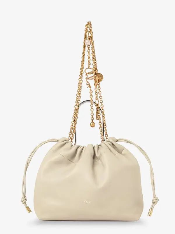 Chloé Icons Leather Crossbody Bag - Beige