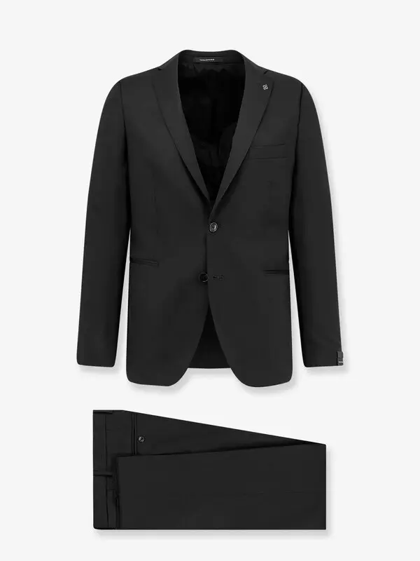 Tagliatore Singlebreasted Virgin Wool Suit - Black