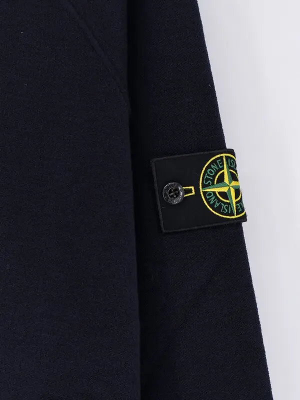 Stone Island Cotton Crew Neck Sweater With Logo Patch - Blue