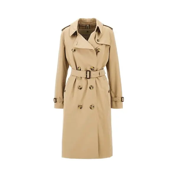 Burberry Long 'kensington' Trench Coat - Beige