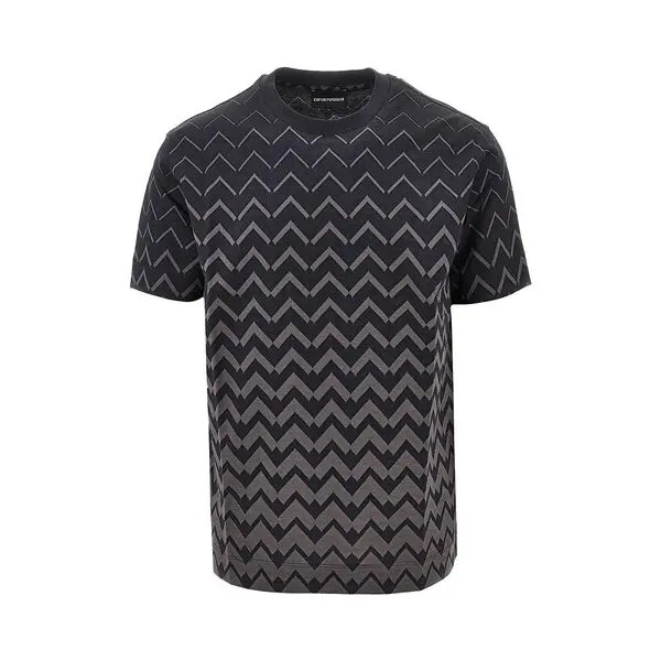 Emporio Armani Jacquard Jerey T-hirt - Blue