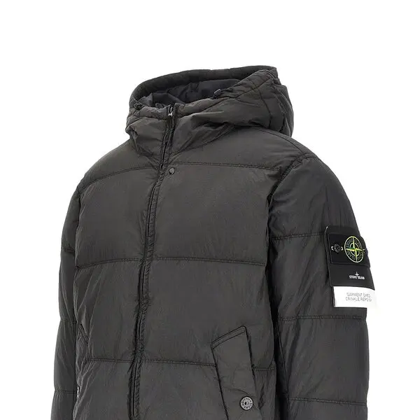Stone Island Garment Dyed Crinkle Reps Ny Down Jacket - Grey