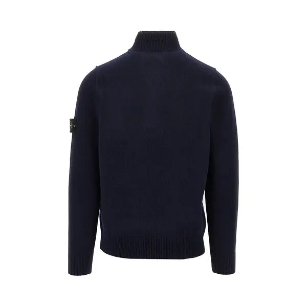 Stone Island Knitted Sweater With Logo Badge