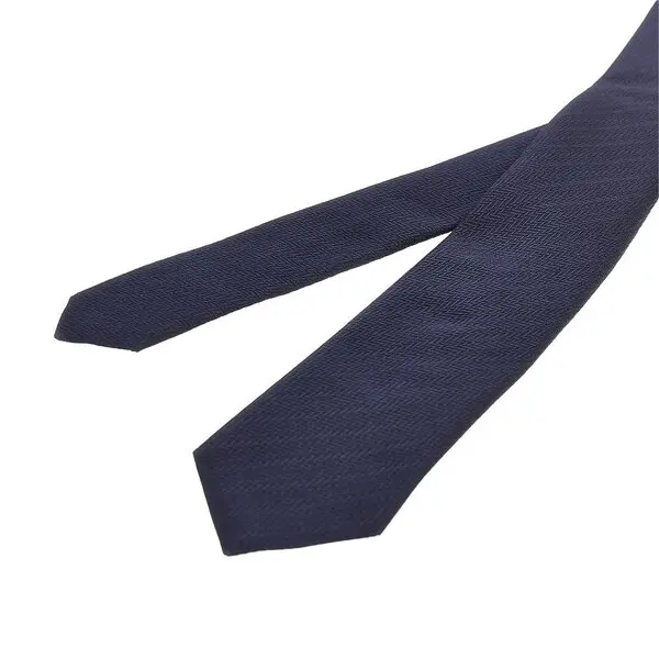 Emporio Armani Silk Necktie With Jacquard Motif - Blue