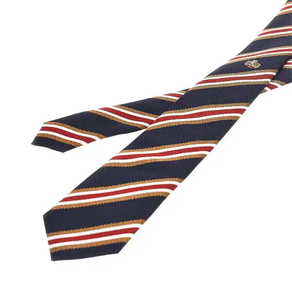 Emporio Armani Silk Necktie With Jacquard Motif - Blue