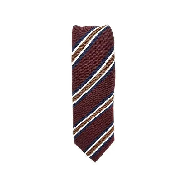 Emporio Armani Silk Necktie With Jacquard Motif - Red