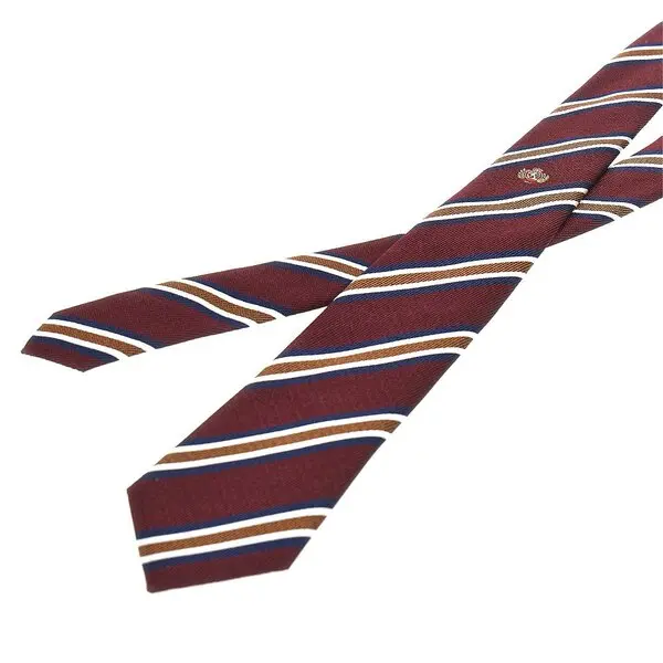 Emporio Armani Silk Necktie With Jacquard Motif - Red