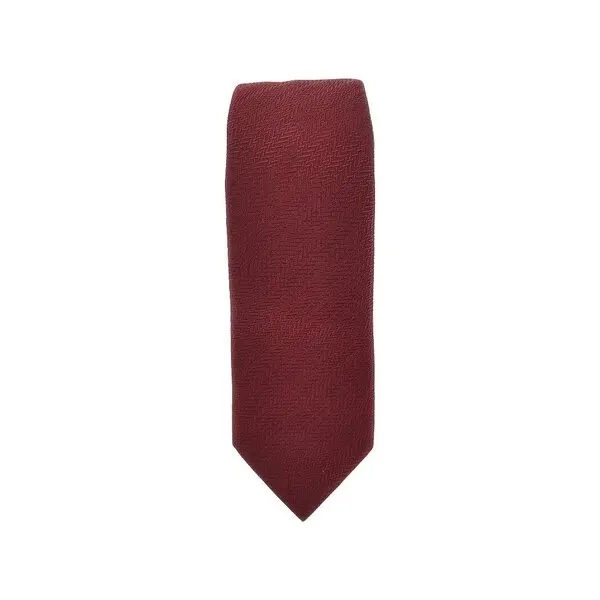 Emporio Armani Silk Necktie With Jacquard Motif - Red
