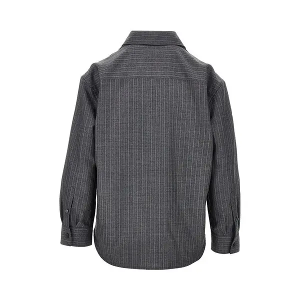 JIL SANDER Wool Shirt With Pin-striped Motif