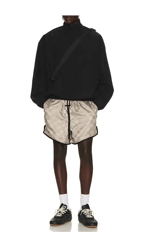 Fear Of God Checkered Gym Short In Grey