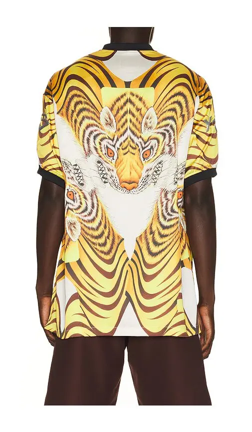 Y3 Tiger Satin Jersey In Yellow
