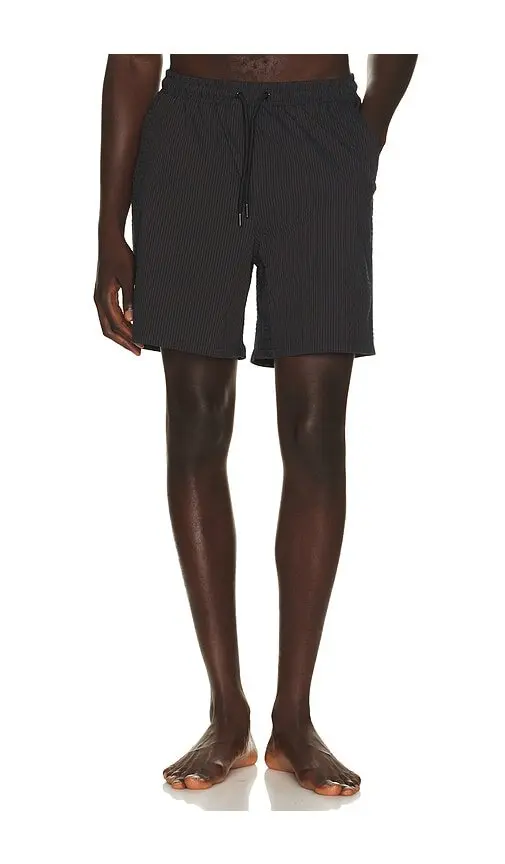 PERCIVAL Rowan Seersucker Swim Shorts - Navy