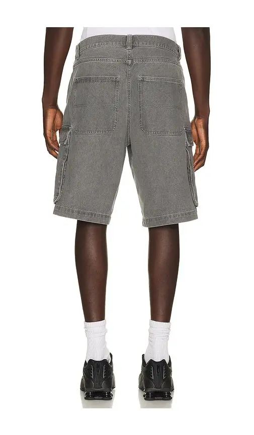 HUF Oval Denim Cargo Short In Grey