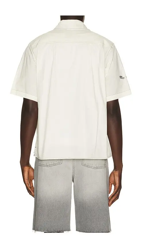 JUNGLES No Where Button Up Shirt In Cream