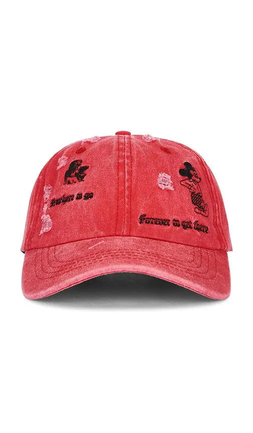 JUNGLES No Where To Go Cap In Red - Washed Red