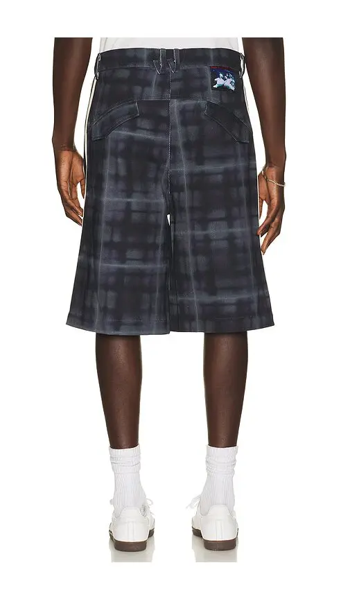 JUNGLES Haze Plaid Shorts In Blue