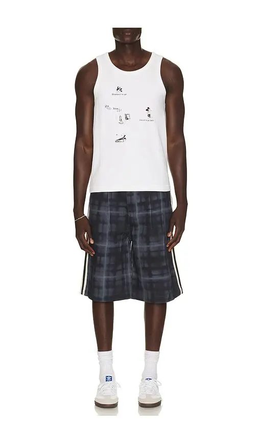JUNGLES Haze Plaid Shorts In Blue