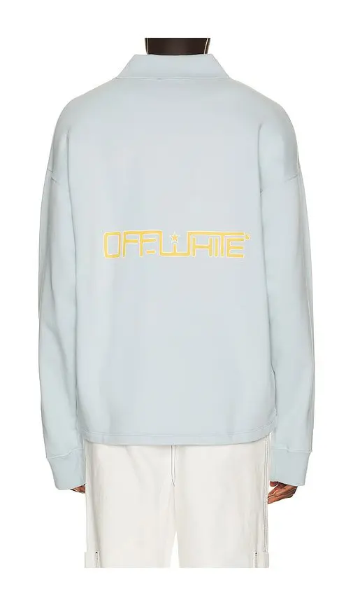 Off-White Offline Team Fleece Polo In Blue