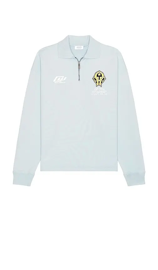 Off-White Offline Team Fleece Polo In Blue