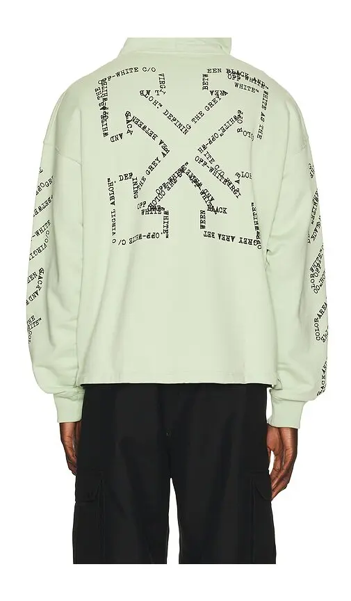 Off-White Type Arrow Loose Hoodie In Green