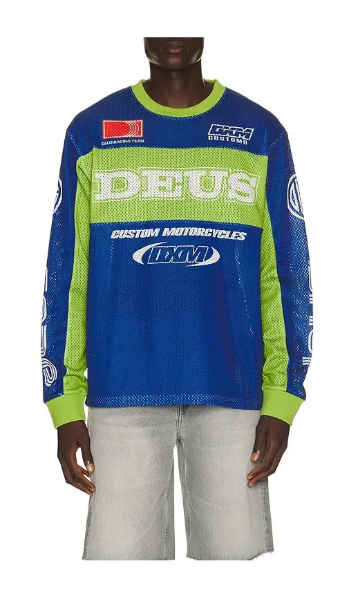 Deus Ex Machina Step Out Moto Jersey - Blue