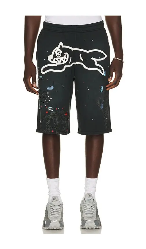 ICECREAM Milk Shake Terry Shorts In Grey - Jet Set