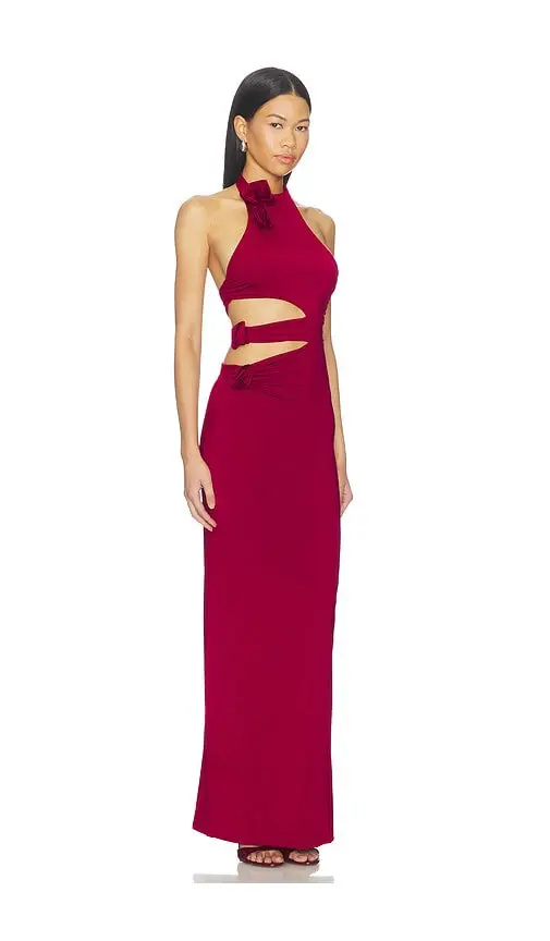 MAYGEL CORONEL Tempus Maxi Dress In Red
