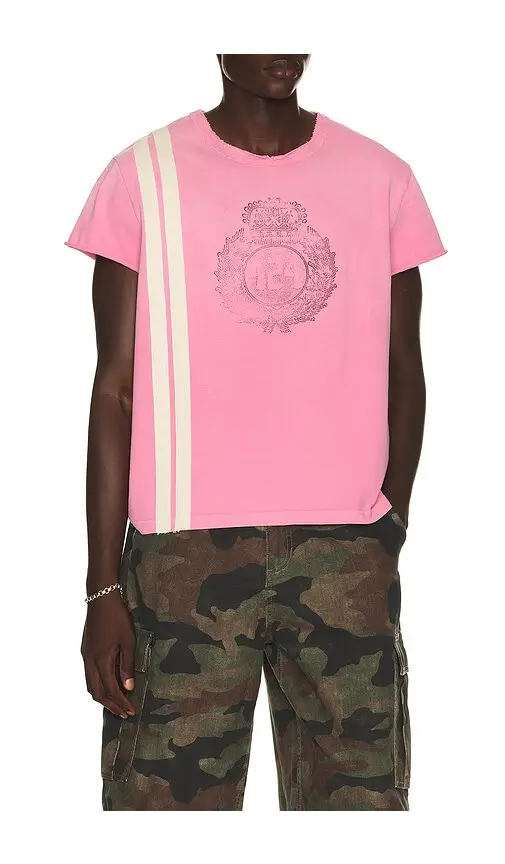 424 Capped Thermal Tee In White
