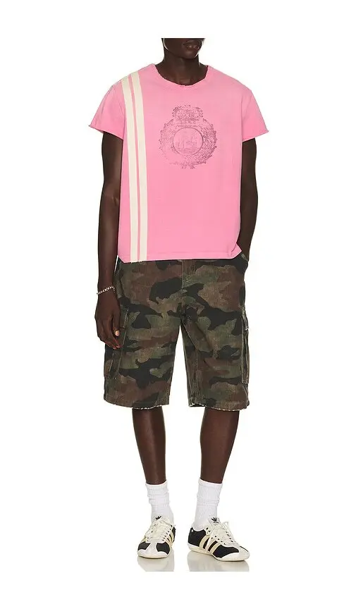 424 Capped Thermal Tee In White