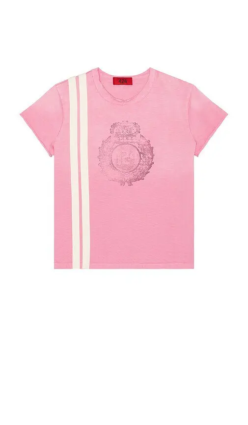 424 Capped Thermal Tee In White