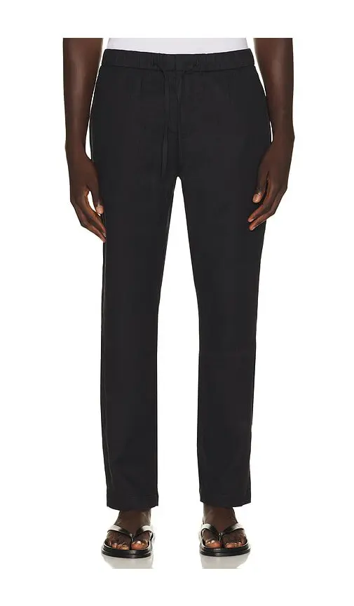 Frescobol Carioca Oscar Linen Chino Pant - Black