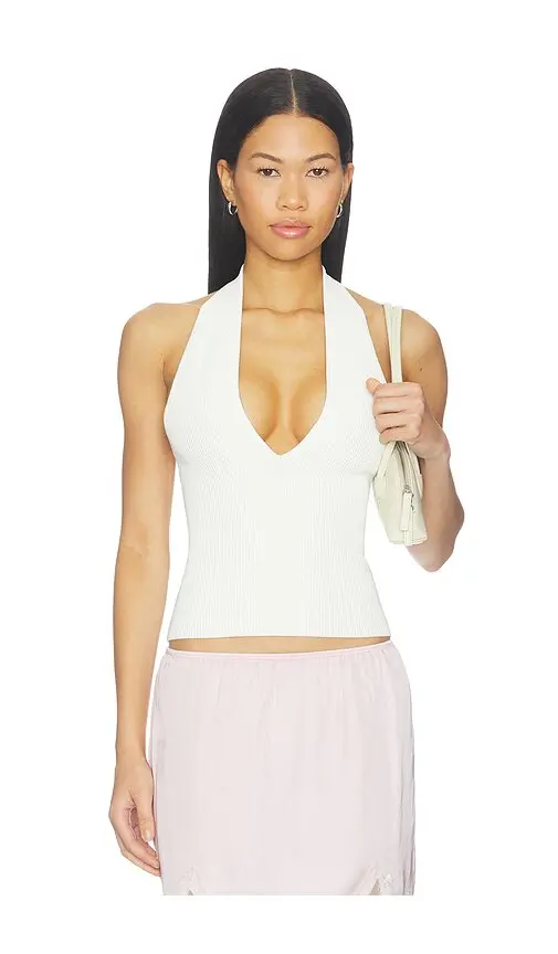 DL1961 Halter Top - White