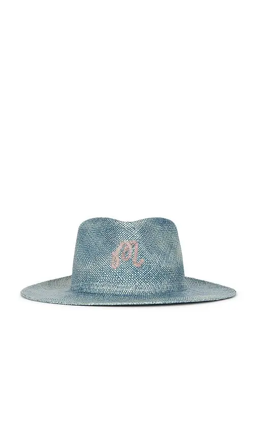 MALBON Indigo Straw Hat