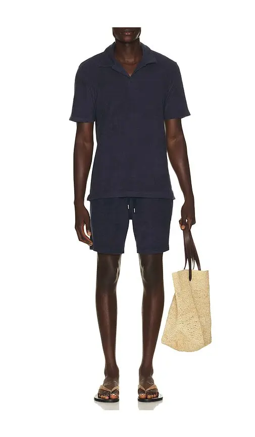 Frescobol Carioca Augusto Terry Cotton Blend Shorts